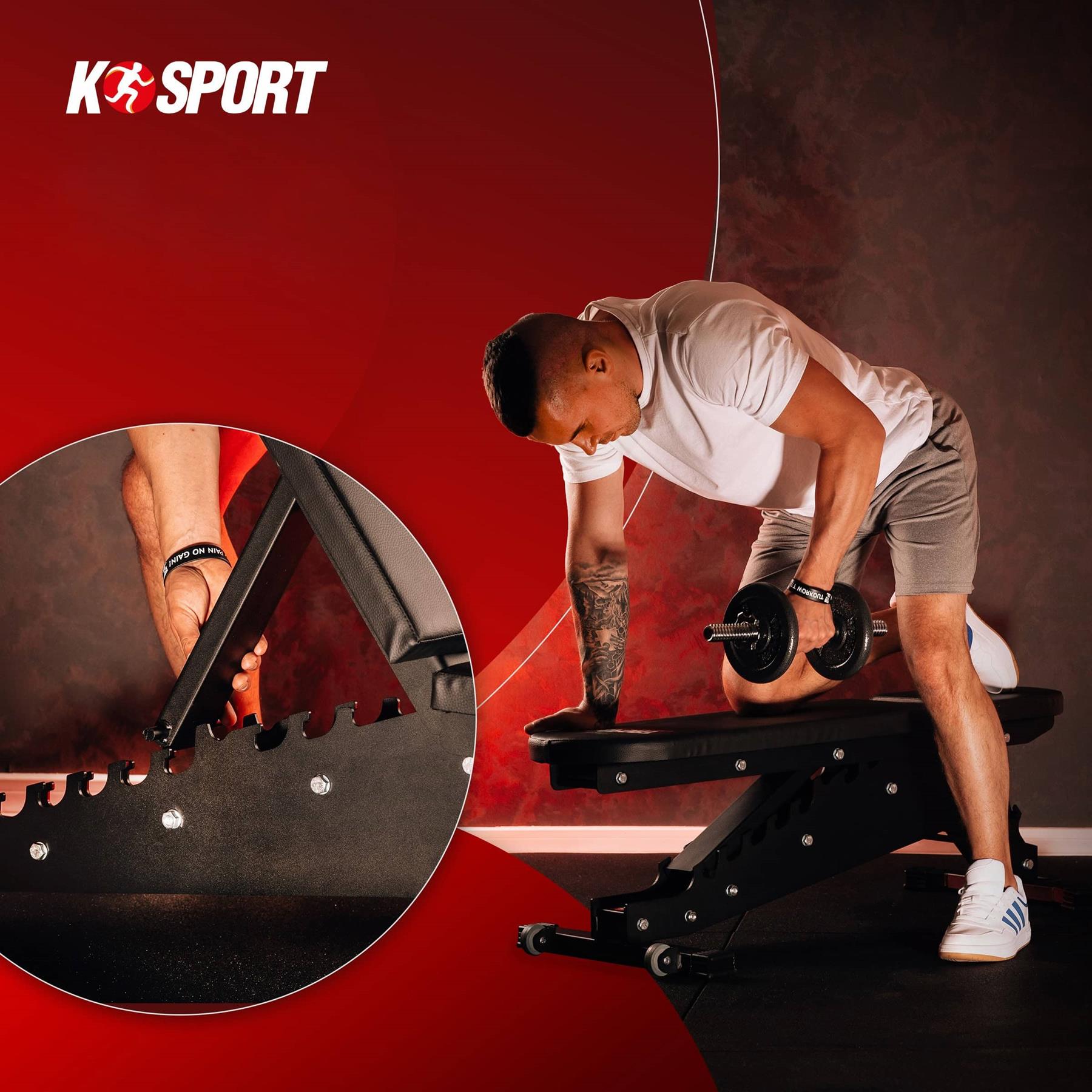 Professional weight bench - Adjustable weight bench | K-Sport UK
