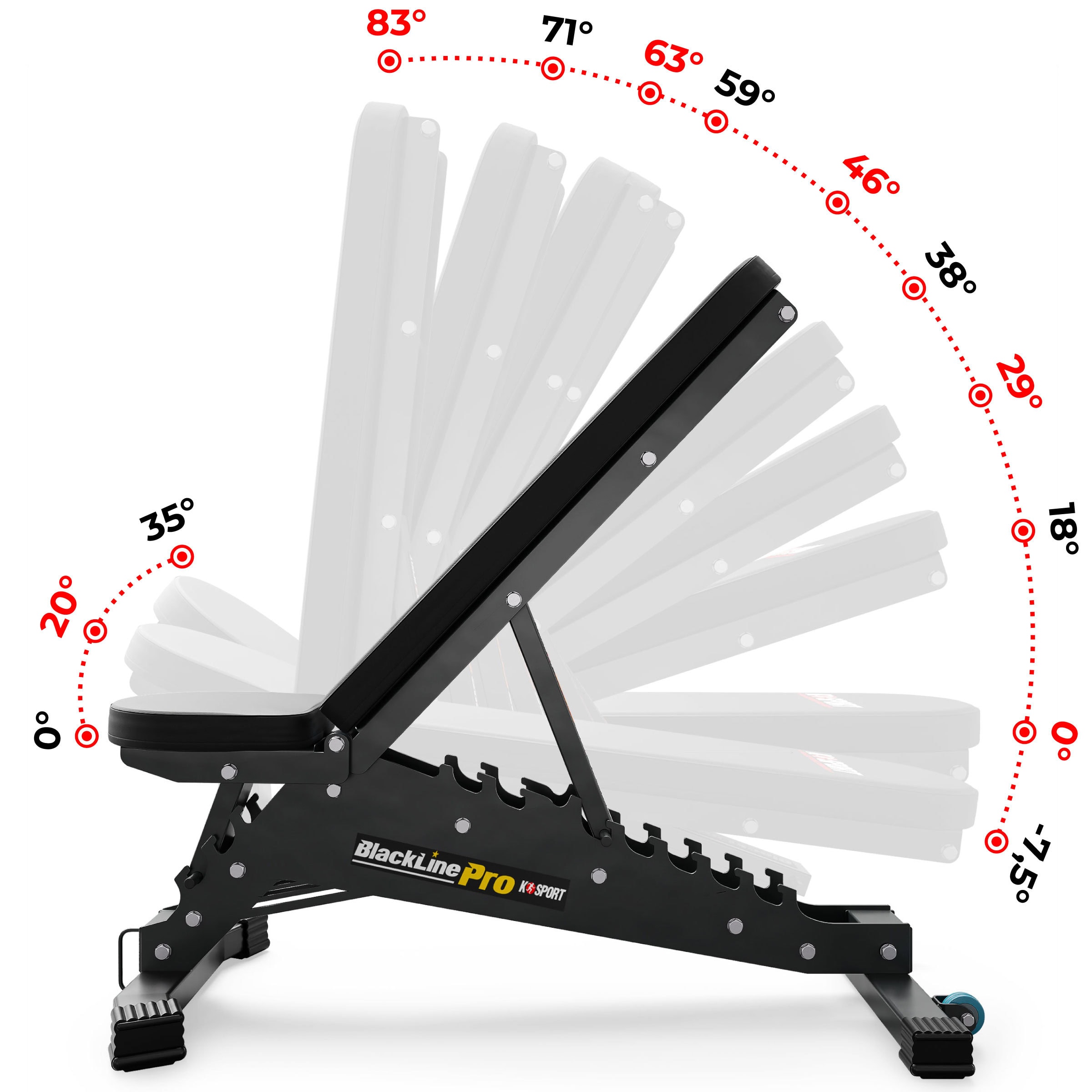 Squat rack set with adjustable weight bench | K-Sport