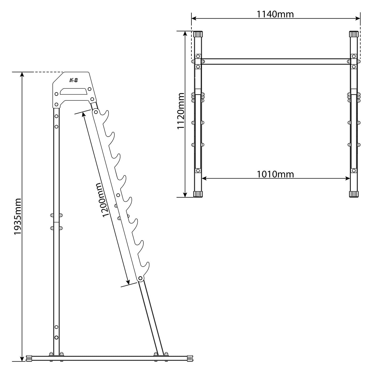 Squat Rack & Bench Press - Multilevel | K-Sport UK