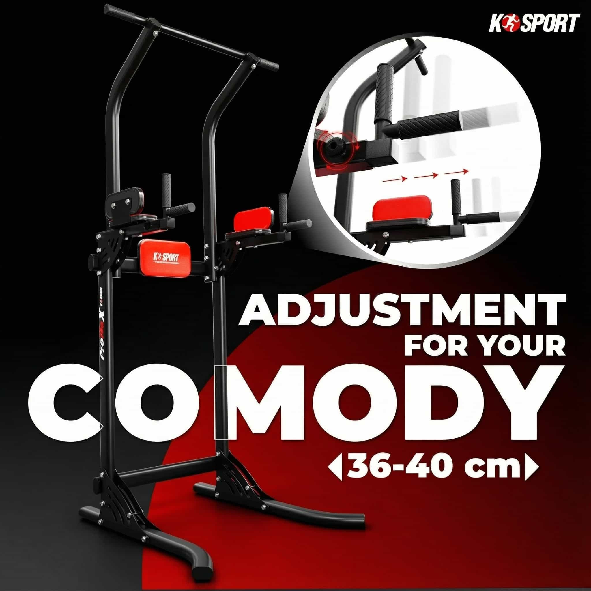 Power Tower Dip Station | Multi-Function Home Gym Pull Up Bar